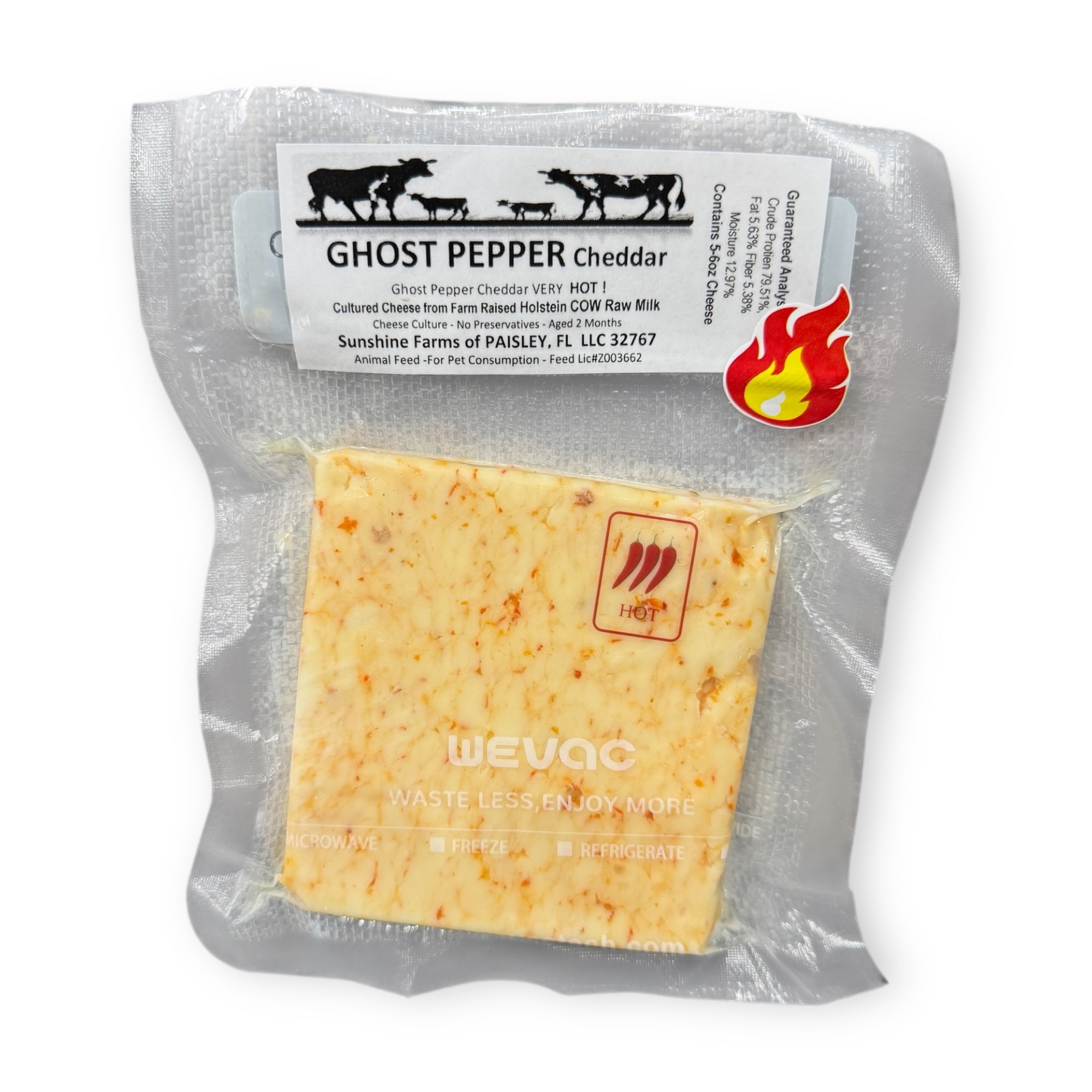 Ghost Pepper Cheddar Cheese (Cow) | Common Ground Farm